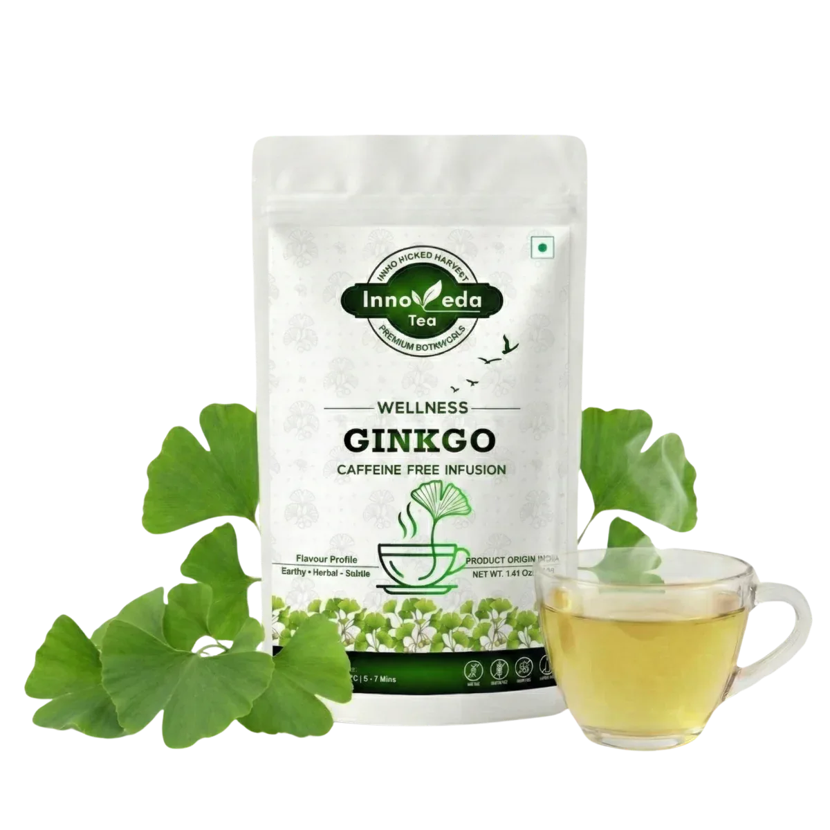 Ginkgo Brain Tisane - Clarity & Focus | Innoveda Tea